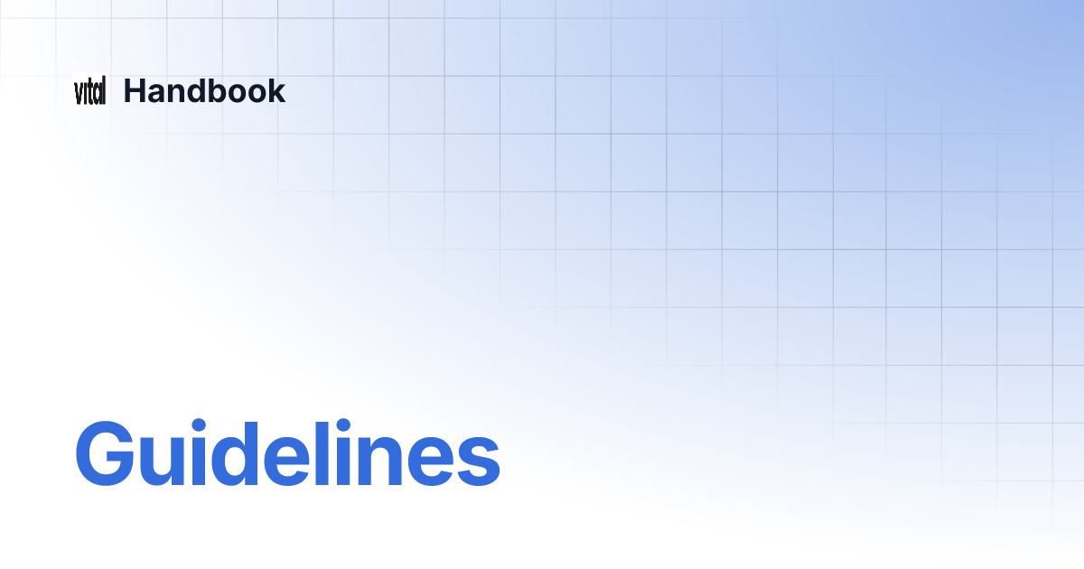 Guidelines | Handbook Guidelines | Handbook